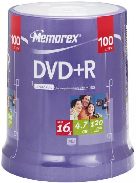 Memorex Dvd+r 4.7gb 16x Cakebox 100pcs - Οπτικοι δισκοι (ANA.MRX0001 ...