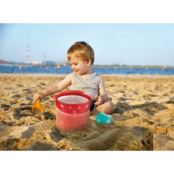 Hape Fold And Go Beach Set (e4093a)-σετ Κουβαδακια Παραλιας Με Τσαντα ...