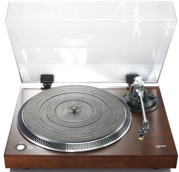 Lenco L-90 Wooden Turntable With USB Slot AND Built-in Pre-amplifier ...
