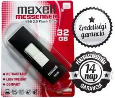 Maxell Messenger 32gb USB 2.0 Stick Black - Μνημες usb (PER.576217) : e ...