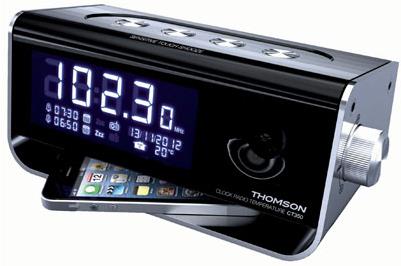 Thomson Ct350 PLL Radio Alarm Clock With Temperature Display Silver ...