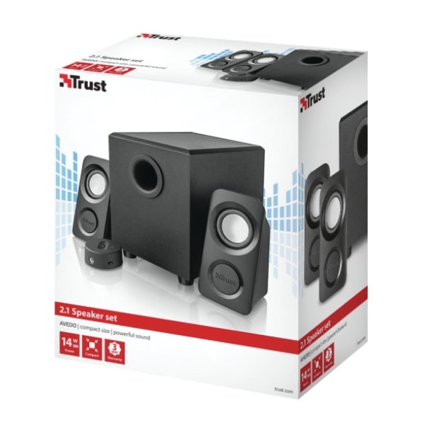 Trust 20440 Avedo 2.1 Subwoofer Speaker SET - Ηχεια (PER.591428) : e ...