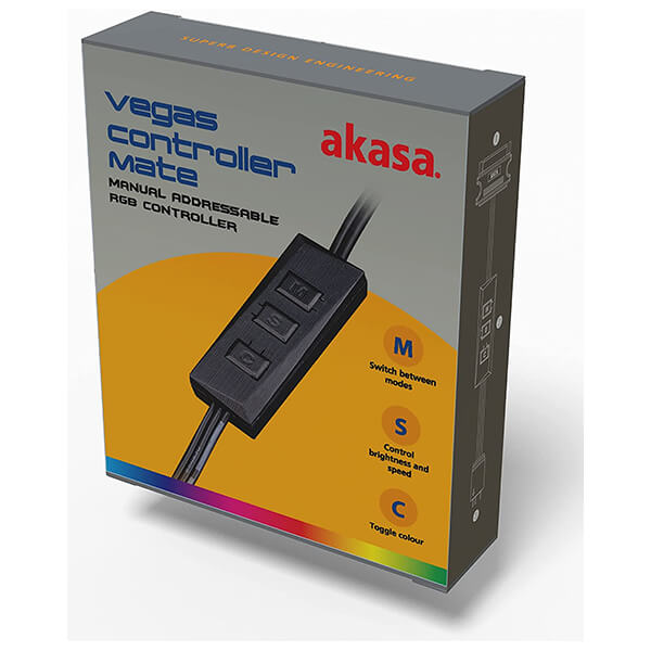 Akasa Ak-rlc-01 RGB Vegas Controller Mate 3-pin Argb Controller Cable ...