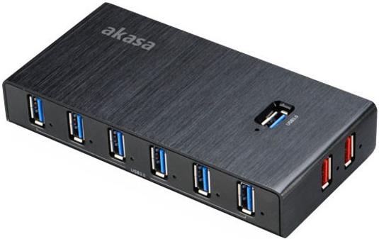 Akasa Ak-hb-15bkeu Elite 10ex 10-port Usb3.0 HUB With 2 Fast Charging ...
