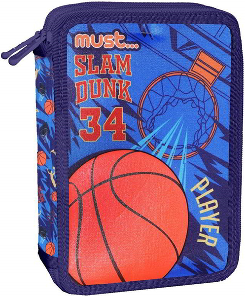 Σχολικη Κασετινα Διπλη Γεματη Must Basketball Slam Dunk - Σχολικες ...