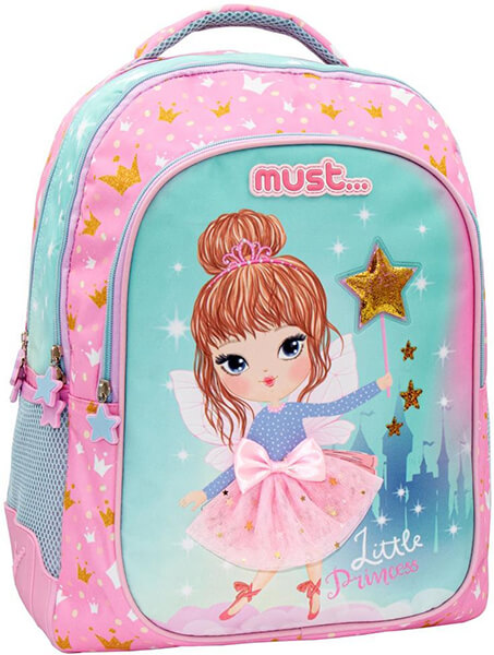Σχολικη Τσαντα Πλατης Δημοτικου Must Little Princess 3 Θηκες - Σχολικες ...