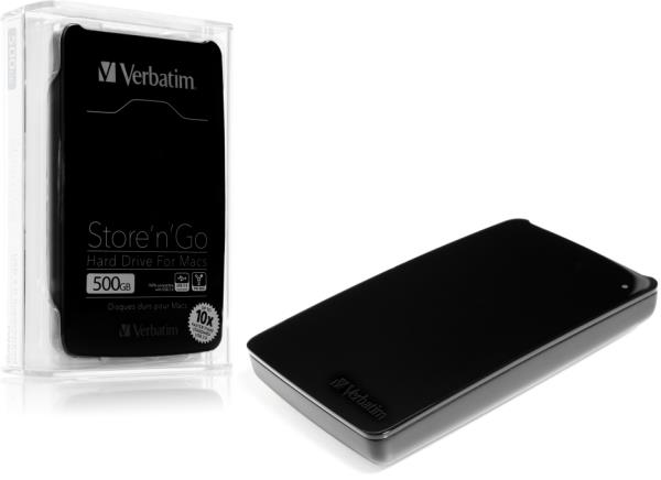 Verbatim 500gb Store 'N' GO USB 3.0 Portable Hard Drive For MAC Black ...