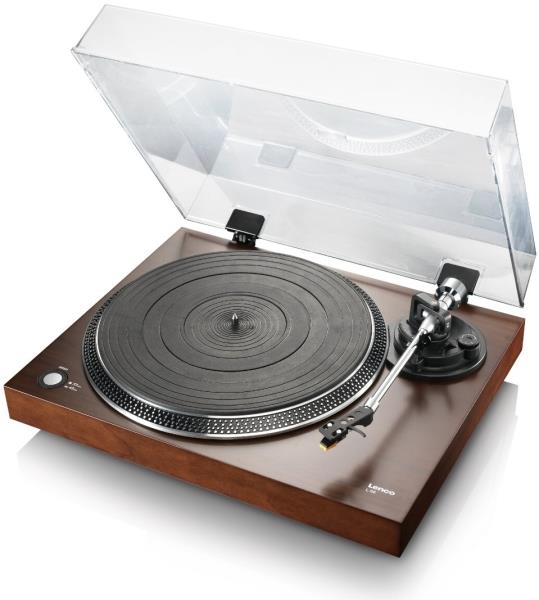 Lenco L-90 Wooden Turntable With USB Slot AND Built-in Pre-amplifier ...