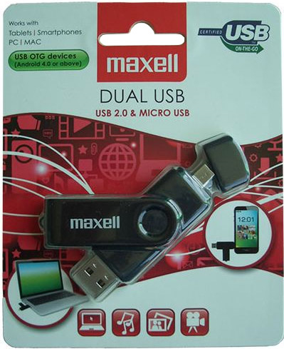 USB Stick Maxell Ml-usb-dual-32gb - Μνημες usb (PER.581494) : e-shop.cy