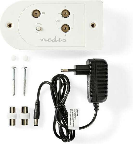 Nedis Samp40125wt Catv Amplifier Max. 25 DB Gain 40 - 862 MHZ 2 Outputs ...