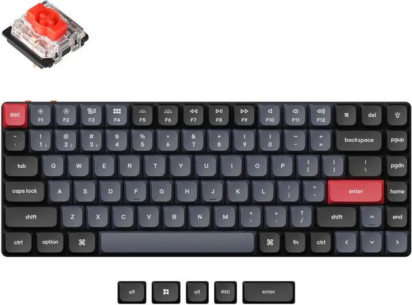 Μηχανικο Πληκτρολογιο Keychron K3 PRO HS RED Switch RGB Backlight Black ...
