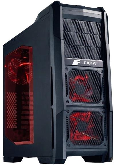 Case Ms-tech X3 Crow Black With RED LED Fans - Κουτια - cases (PER ...