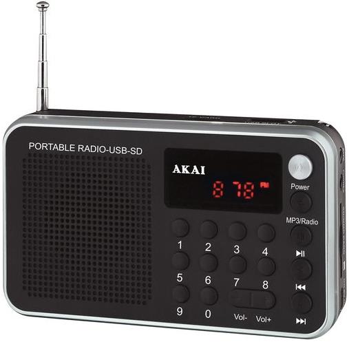 Akai Dr002a-521 USB Portable Radio Black - Radios (PER.707064) : e-shop.cy