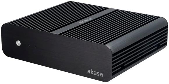 Akasa Ak-itx05-bk12 Euler Fanless Mini ITX Case With 120w PSU Black ...
