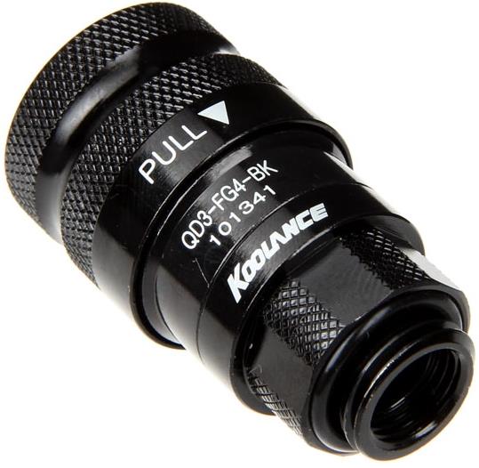 Koolance QD3 Female Quick Disconnect No-spill Coupling, Male Threaded G ...