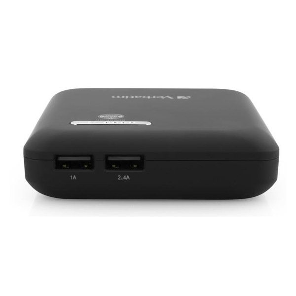 Verbatim 49956 13600mah Qc-2.0 Dual USB Power Pack Black - Powerbanks ...