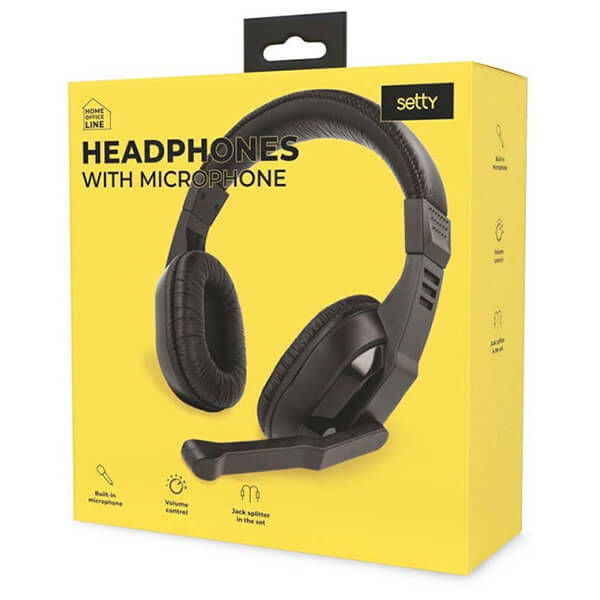 Setty Wired Headphones With Microphone - Handsfree (TEL.087515) : e-shop.cy