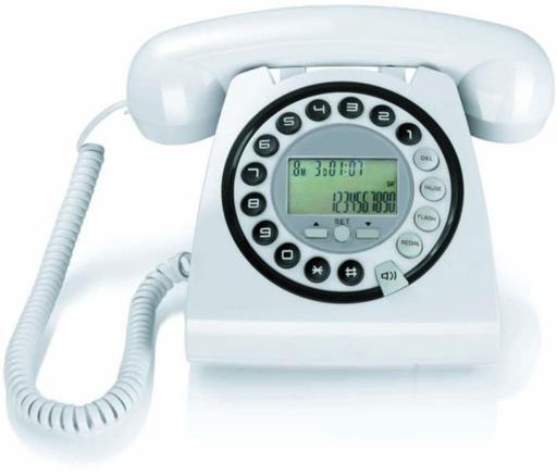 Telco Tm-pa010 Επιτραπεζιο Τηλεφωνο Retro Design Λευκο/μαυρο ...