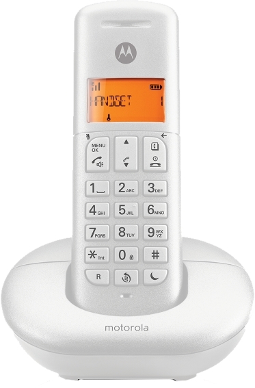 Motorola E201 Cordless Phone With Call Block / DO NOT Disturb White ...