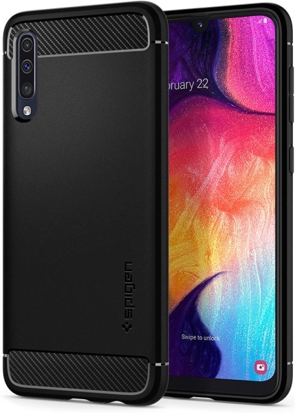 Spigen Rugged Armor Back Cover Case For Samsung Galaxy A50 Black - Θηκη ...