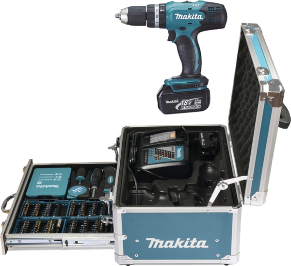 Κρουστικο Δραπανοκατσαβιδο Makita 18v 2x 3ah Μεταλλικη Βαλιτσα 96 ...