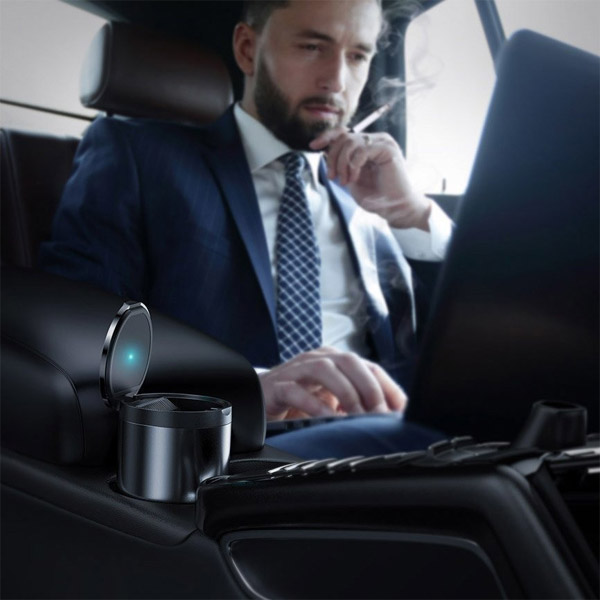 Baseus Premium Car Ashtray Titanium Grey Τασακι Αυτοκινητου ...