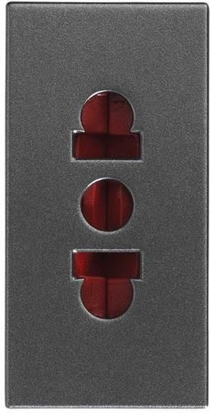 Eurolamp Πριζα Σουκο Euro-american 2 Modules 16a Γραφιτης - Διακοπτικο ...