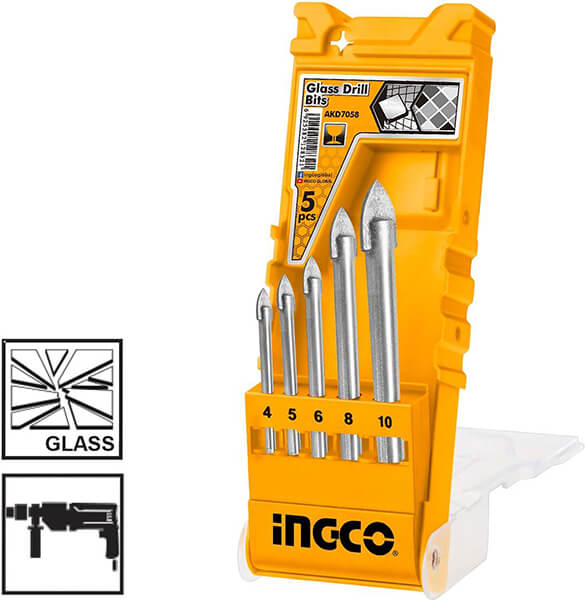 Τρυπανια Γυαλιου 4-10mm Σετ 5 Τεμ. Ingco Akd7058 - Αναλωσιμα-εξαρτηματα ...