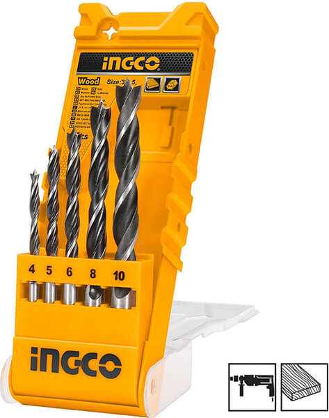 Τρυπανια Ξυλου 4-10mm Σετ 5 Τεμ. Ingco Akd5058 - Αναλωσιμα-εξαρτηματα ...