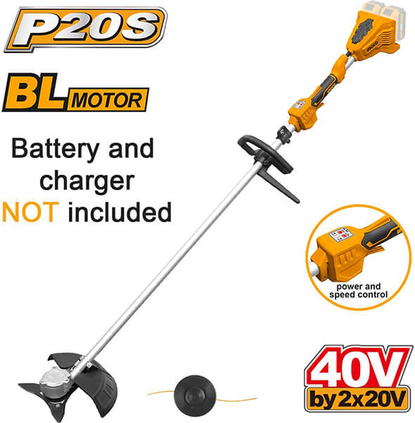 Θαμνοκοπτικο Μηχανημα Μπαταριας 2x20v Li-ion Solo Ingco Cstli20028 ...