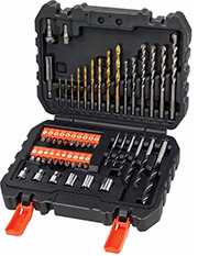 Σετ 50 Τεμ Black & Decker Τρυπανια Τιτανιου Ξυλου Δομ.υλικων + Μυτες ...