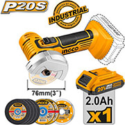 Μινι Τροχος Κοπης Μπαταριας 76mm 20v Li-ion Ingco Cagli76017 ...