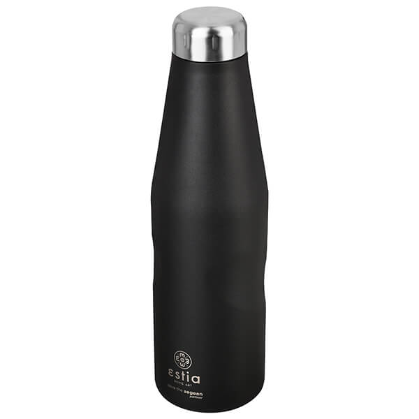 Estia 01-9816 Travel Flask Save The Aegean Μπουκαλι Θερμος Black Matte ...