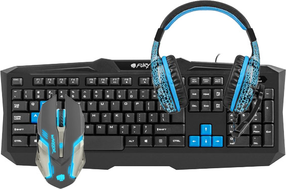 Fury Gaming Keyboard + Gaming Mouse + Headset - Πληκτρολογιο (PER ...