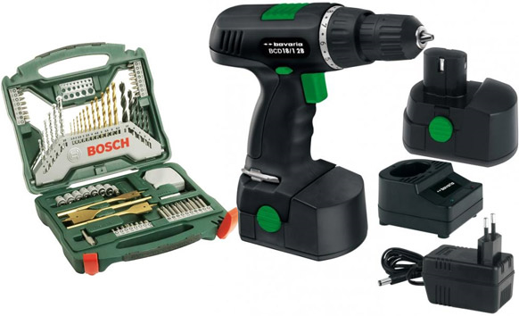 Δραπανοκατσαβιδο Μπαταριας Bavaria Einhell Bcd 18v + Σετ 70 Τεμαχιων ...